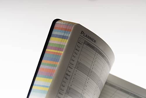 Collins Edge Rainbow 2024 Diary A5 Week to View Planner - Lifestyle Planner and Organiser for Office, Work, Personal and Home - January to December 2024 Diary - Weekly - Charcoal - ED153.U96-24