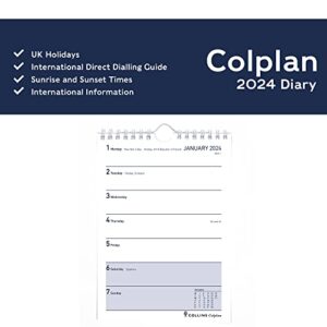 Collins Debden Collins Colplan 2024 Diary Weekly Spiral Planner Notebook - Business Planner and Organiser - January to December 2024 Diary - Weekly - - 60-24 Red