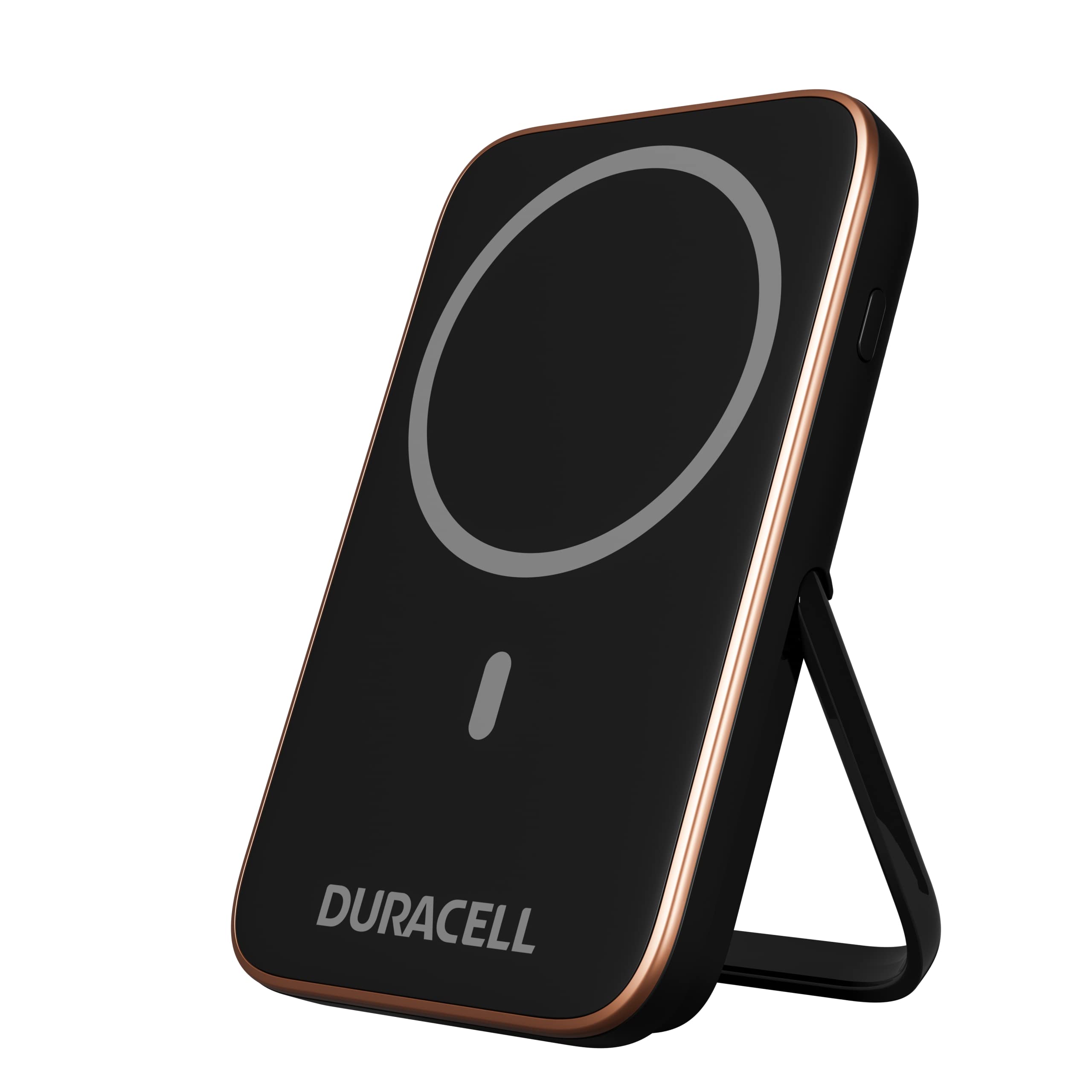 DURACELL Micro 5 Portable Charger | Foldable 5,000mAh Power Bank | MagSafe Compatible Wireless Portable Charger for iPhone | Dual Charge - Wireless Magnetic Charging + USB C | TSA Carry-On Compliant