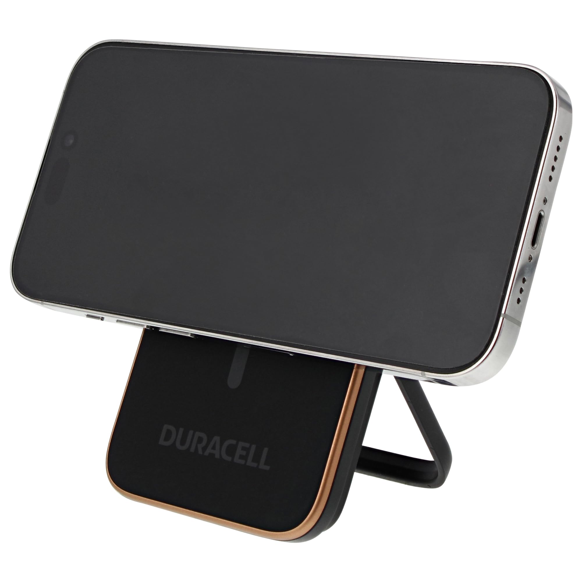 DURACELL Micro 5 Portable Charger | Foldable 5,000mAh Power Bank | MagSafe Compatible Wireless Portable Charger for iPhone | Dual Charge - Wireless Magnetic Charging + USB C | TSA Carry-On Compliant