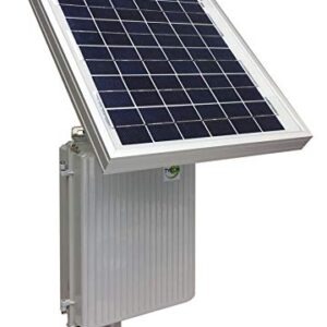 RPDC12-9-15 - RemotePro 2.5W Continuous Remote Power System, 15W Solar Panel w/Mount, 9Ah Battery,12V 20A PWM Solar Controller, Pole/Wall Mount Outdoor DieCast Aluminum Enclosure