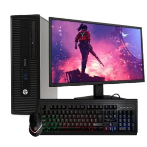 hp elitedesk 800g1 small desktop computer (sff) | quad core intel i7 (3.40ghz) | 32gb ddr3 ram | 1tb ssd solid state | windows 10 pro | 24in monitor | rgb mouse + keyboard (renewed)