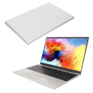 acogedor 15.6in ultra slim laptop, windows11, ips 1920x1080 hd screen, 16gb + 128gb, for intel n5095, backlit keyboard, fingerprint unlock, 2.4g 5g wifi thin portable laptop computer