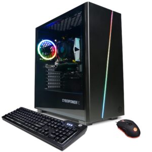 cyberpowerpc gamer master gaming pc, amd ryzen 7 7700 3.8ghz, geforce rtx 4070 12gb, 16gb ddr5, 1tb nvme ssd, wi-fi ready & windows 11 home (gma1440a),black