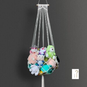 oulydeko stuffed animal storage mesh kids room toy organizers and storage,stuffed animal hammock corner