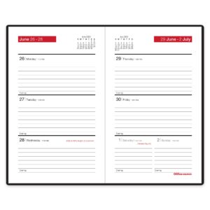 2023-2024 Office Depot® Brand Weekly Academic Planner, 4" x 6-3/8", 30% Recycled, Black, July 2023 to June 2024