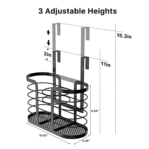 YIGII Hair Tool Organizer - Dryer Holder/Blow Holder Cabinet Door, Bathroom Care & Styling Tools Storage Basket for Dryer, Flat Irons, Curling Straighteners