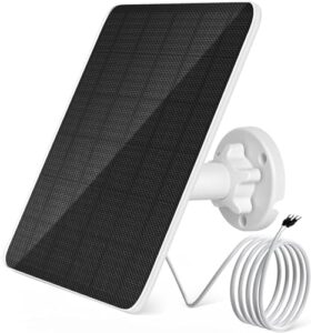 solar panel for ring doorbell, 6w solar panel compatible with ring video doorbell 2, video doorbell 3, video doorbell 3+, video doorbell 4 and video doorbell plus