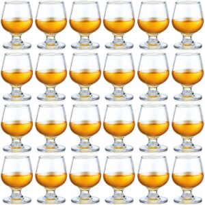 qunclay 24 pcs shot glasses shot glass cute cognac glasses small brandy snifter for tasting brandy drinking port glasses for whiskey brandy wine beer (3.5oz)