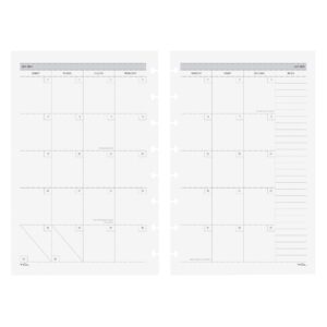 2023-2024 TUL® Discbound Academic Weekly/Monthly Refill Planner Pages, Junior Size, July 2023 to June 2024