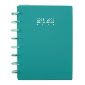 2023-2024 tul® discbound weekly/monthly student planner, junior size, teal, july 2023 to june 2024, odus2234-0