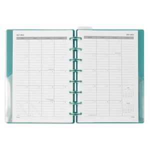 2023-2024 TUL® Discbound Weekly/Monthly Student Planner, Junior Size, Teal, July 2023 to June 2024, ODUS2234-0