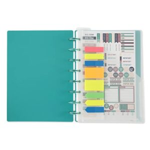 2023-2024 TUL® Discbound Weekly/Monthly Student Planner, Junior Size, Teal, July 2023 to June 2024, ODUS2234-0