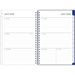 2023-2024 Blue Sky Chanson 5-inch x 8-inch Academic Weekly & Monthly Planner, Blue (128694-A24)