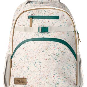 Simple Modern Vegan Leather Kids Backpack for School Girls | Elementary Teen Cute Small Faux PU Leather Mini Purse Bag | Fletcher Collection | Kids - Large (16" tall) | Cream Terrazzo