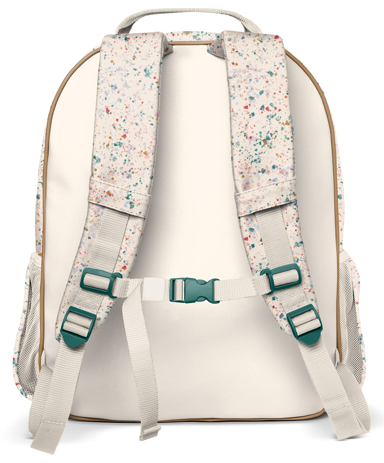 Simple Modern Vegan Leather Kids Backpack for School Girls | Elementary Teen Cute Small Faux PU Leather Mini Purse Bag | Fletcher Collection | Kids - Large (16" tall) | Cream Terrazzo