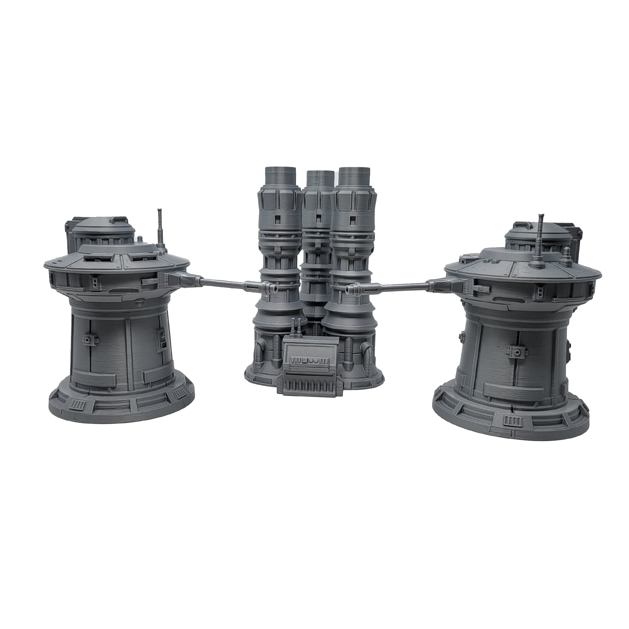 Tabletop Terrain Turrets + Generator Massa'Dun by War Scenery for Star Wars Legion and Sci-Fi Wargames and RPGs 28mm 35mm 1:47