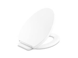 kohler k-26801-0 impro readylatch quiet close elongated-front toilet seat, elongated toilet seat, soft close toilet seat, white