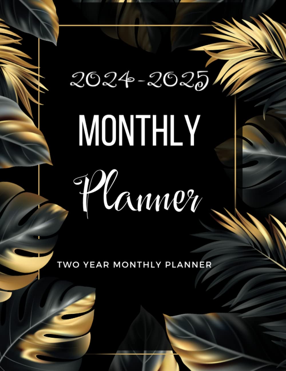 2024-2025 Monthly Planner: 24 Months 2 Years Calendar with Holidays Large 2 Year Planner with To Do List, Goals and Inspirational Quotes - Pretty Tropical Cover