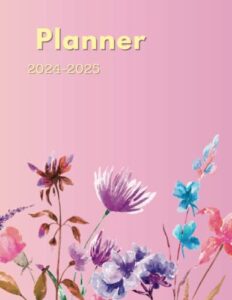 2024 2025 planner / monthly planner / two year calendar / flowers / butterfly / animal: 2024-2025 monthly planner : 2 year schedule organizer from ... 2025 with holidays, notes, goals, to do list