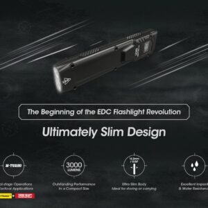 EdisonBright Nitecore EDC27 3000 Lumen USB Rechargeable Slim Body LED Flashlight Brand Charging Adapter