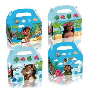 dagord 12pcs moana princess birthday party supplies kids party treat boxes candy gift bags party favors for moana princess theme party decorations school classroom rewards prizes