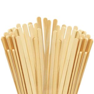 100pcs wood coffee stirrer sticks, 5.5 inch wooden swizzle stick beverage mixer, eco friendly long stirrer stir sticks for mixing cocktail hot chocolate drinking tea