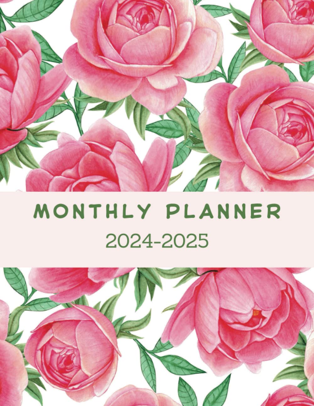 2024-2025 Monthly Planner: Large Two Year Monthly Planner Calendar Schedule Organizer , with Federal Holidays and Inspirational Quotes (24 Months) , ... to December 2025) Pretty Pink Floral Cover