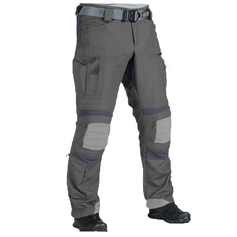 Tactical Pants Mens Wear Resistant Waterproof Military Combat Jogging Pants Men Multi Pocket Camo Cargo Trousers Gray M