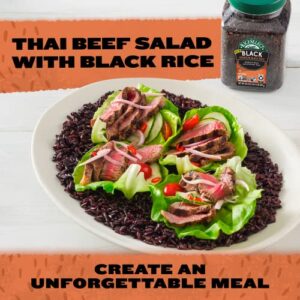 RiceSelect Premium Black Rice, Whole-Grain, Gluten-Free, Non-GMO, and Vegan Rice, BPA-Free 22-Ounce Jar (Pack of 1)