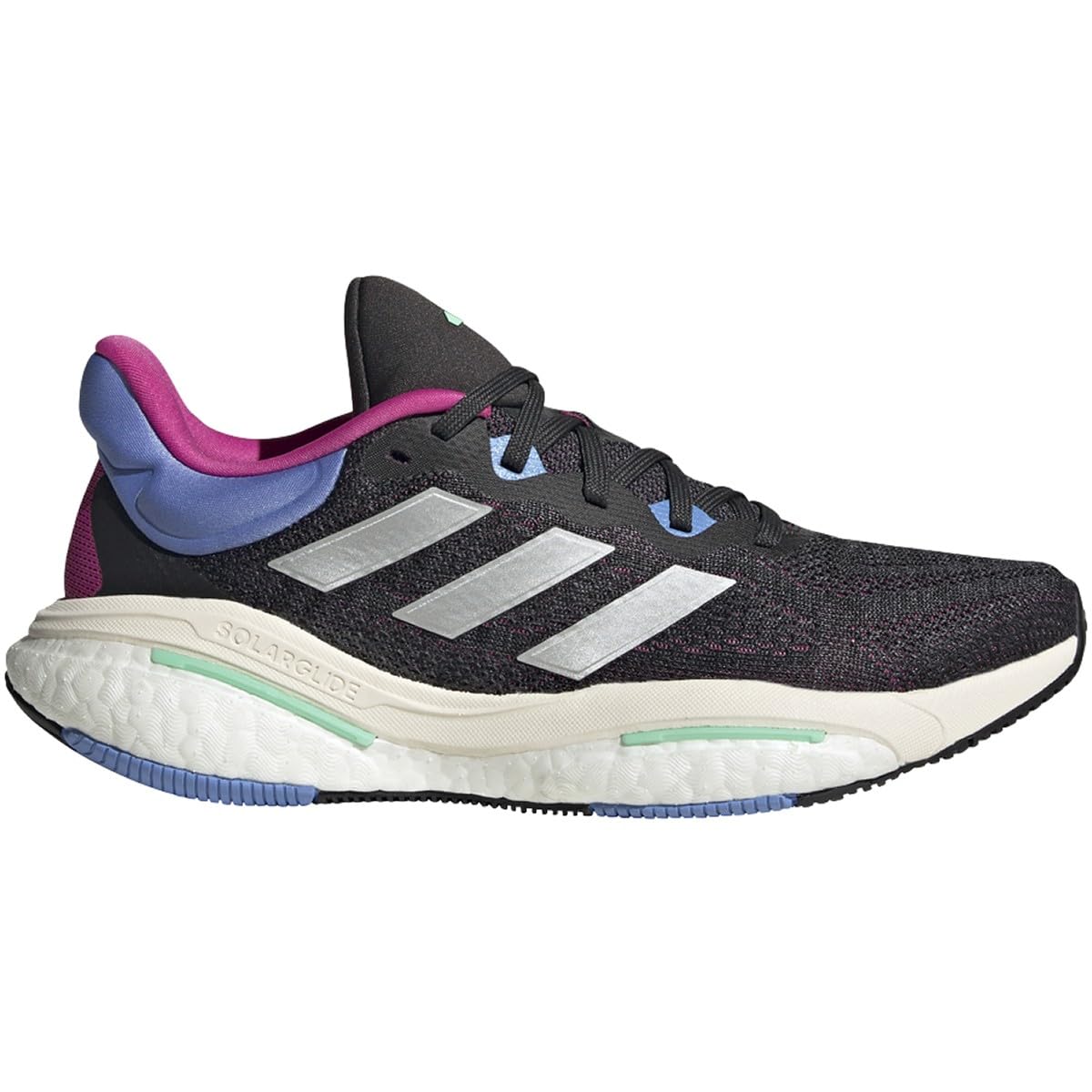 adidas Women's SOLARGLIDE 6 Running Shoes Carbon/Silvmt/Blufus 7