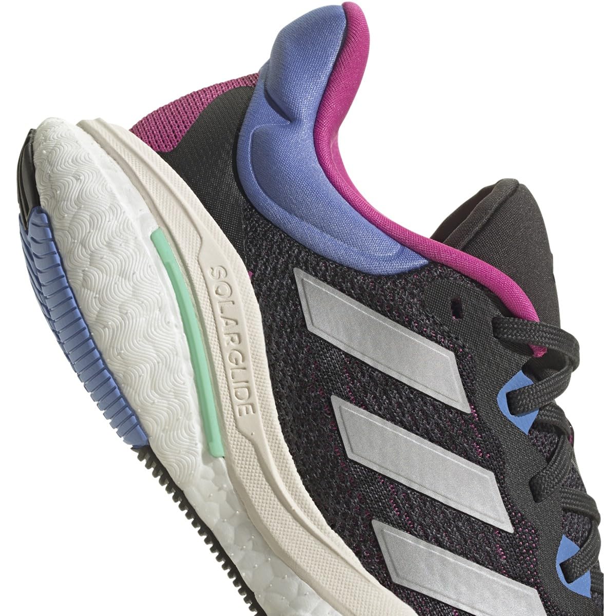 adidas Women's SOLARGLIDE 6 Running Shoes Carbon/Silvmt/Blufus 7