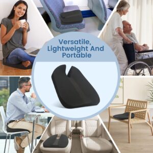 GSPSCN Ergonomic Memory Foam Seat Cushion, Driver Seat Cushion Pad to Improve Driving View,Non-Slip Sciatica & Back Coccyx Tailbone Pain Relief Pillow - Office Chairs,Car Seat,Wheelchair Cushion