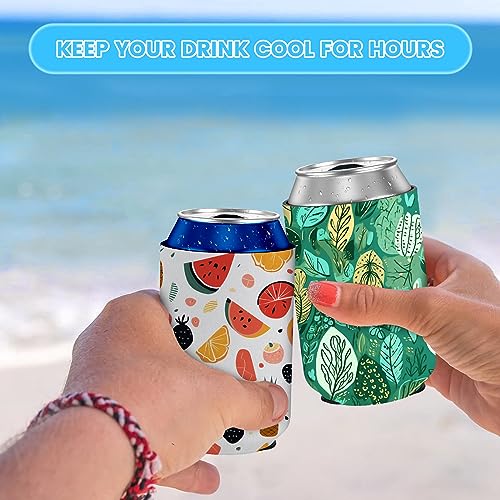 Custom Beer Can Coolers Sleeves Bulk Personalized Insulated Can Bottle Holder with Logo Image Text for Wedding Birthday Party Decorations 1-1000PCS