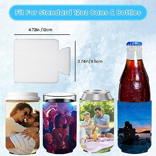 Custom Beer Can Coolers Sleeves Bulk Personalized Insulated Can Bottle Holder with Logo Image Text for Wedding Birthday Party Decorations 1-1000PCS