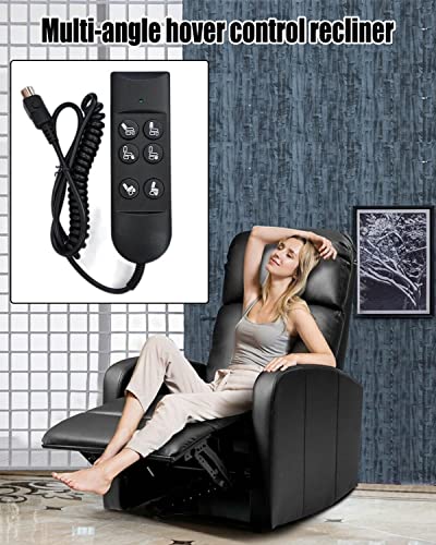 6 Button Power Lift Chair Remote Replacement with 5-Pin Plug Extension Cable, Home Recliner Hand Control Fit for Okin Golden Catnapper Dewert Limoss Power Lift Recliner Chair, (Not Fit for Lazyboy)