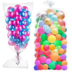 2 pcs 98.4 x 59 inches large balloon bags for transport, big plastic balloon storage bag,clear balloon drop bag, giant carrying storage bags for wedding birthday party supplies