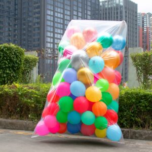 2 Pcs 98.4 x 59 Inches Large Balloon Bags for Transport, Big Plastic Balloon Storage Bag,Clear Balloon Drop Bag, Giant Carrying Storage Bags for Wedding Birthday Party Supplies