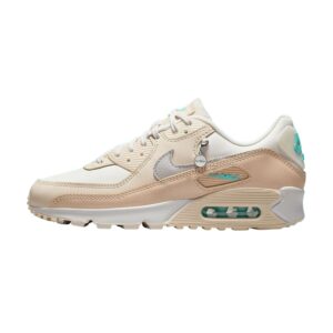 nike women's air max 90 shoe, phantom/metallic silver, 9.5