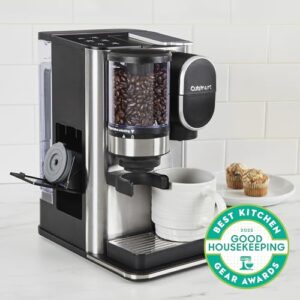 Cuisinart Single Serve Coffee Maker + Coffee Grinder, 48-Ounce Removable Reservoir, Stainless Steel, DGB-2SS