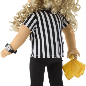 American Girl Truly Me 18-inch Doll Referee Outfit with Corded Whistle, Wristwatch, and Penalty Flag, For Ages 6+