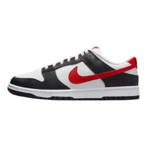 nike dunk low men black/university red-white fb3354-001 12.5