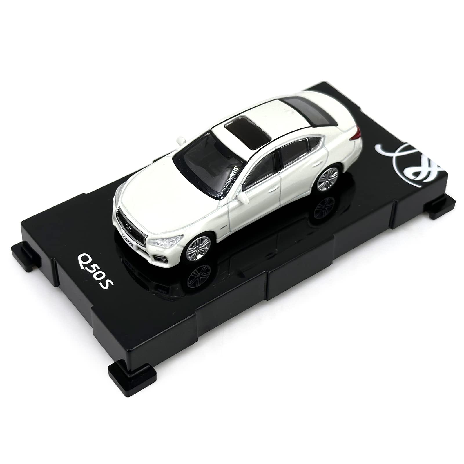 PAUDIMODEL Paudi Model 1/64 Scale Diecast Cars Infiniti Q50S for Adults Collection White