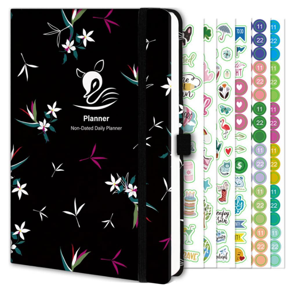 Planner Schedule, Undated Weekly & Daily Life Planner with Time Slots, Time Management Appointment Book Journal for Work & Personal Life (Style 2)