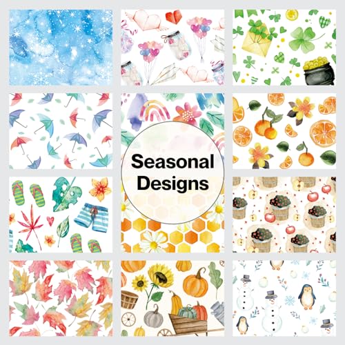 CRANBURY Small Wall Calendar 2024 (8.5x11", Seasons) 2024 Wall Calendar, Desk Calendar or Hanging Monthly Calendar 2024, Colorful Seasonal Designs, Includes Stickers