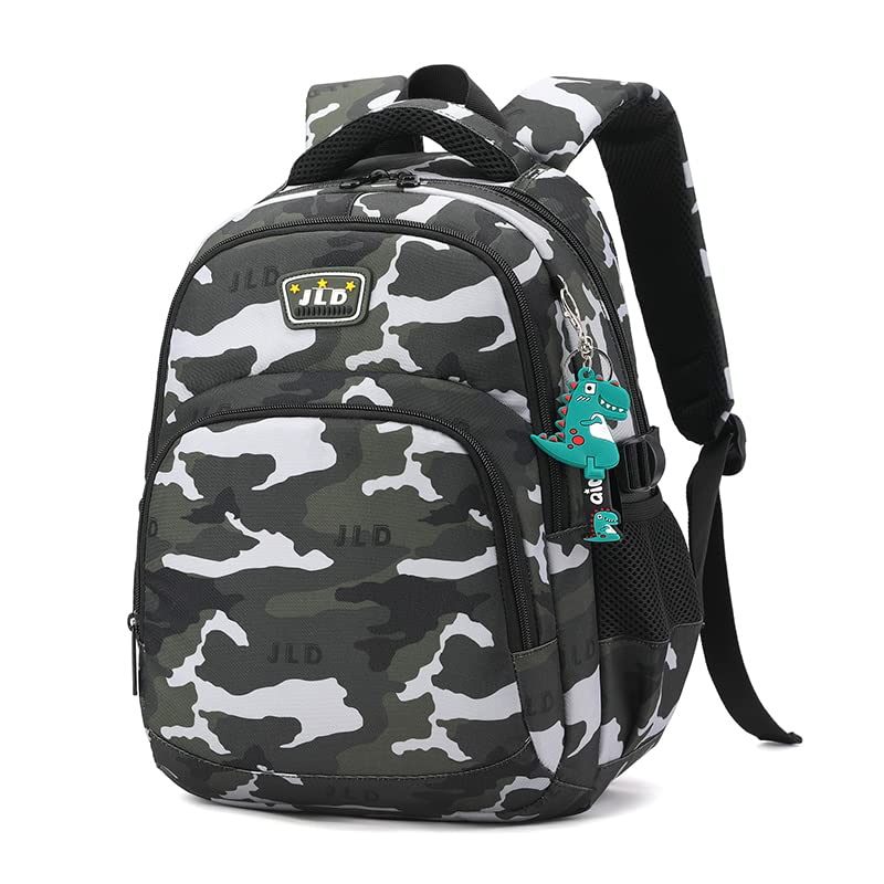 Camo Kids Backpacks for Boys, Water-resistant Camouflage Preschool Kindergarten Boys Backpacks Bookbags, Army-green