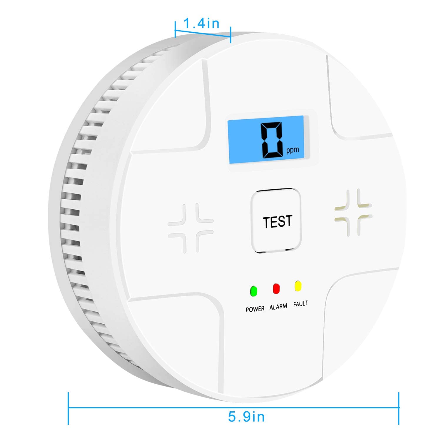 3 Pack Combination Smoke and Carbon Monoxide Detector Battery Operated, Portable Smoke and Co Alarm for Home Bedroom Travel, White,(Standalone Model)