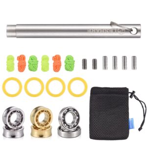 lixada yoyo replacement bearing set , 4pcs 10 ball unresponsive yoyo bearings + 2pcs 8 ball responsive yoyo bearings with axles yoyo strings and bearing remover tool complete yoyo bearing pack