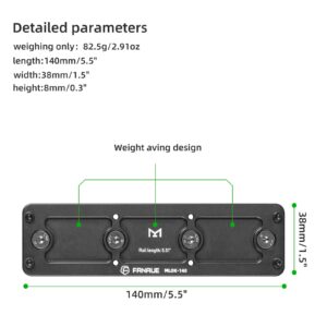 FANAUE MLok Arca Rail Tripod Mount Adapter Compatiable Arca-Swiss/RRS Dovetail Tripod Ballhead Quick Release Plate(M LOK-140)