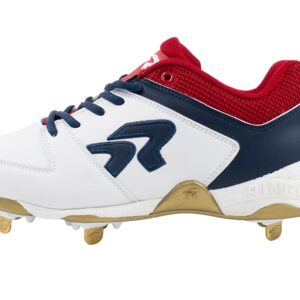 Ringor Spirit VI Spike Size 7.0 - White and Navy